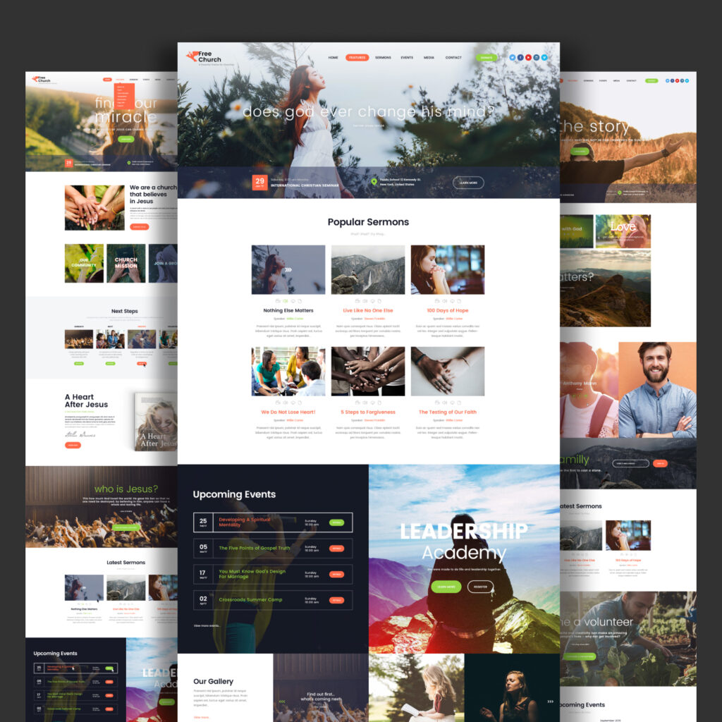 Free Church | Religion & Charity Christian WordPress Theme – MasterBundles
