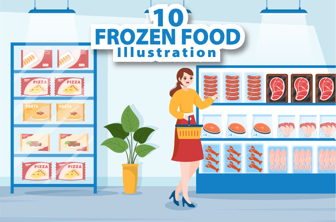 10 Frozen Food Store Illustration - MasterBundles