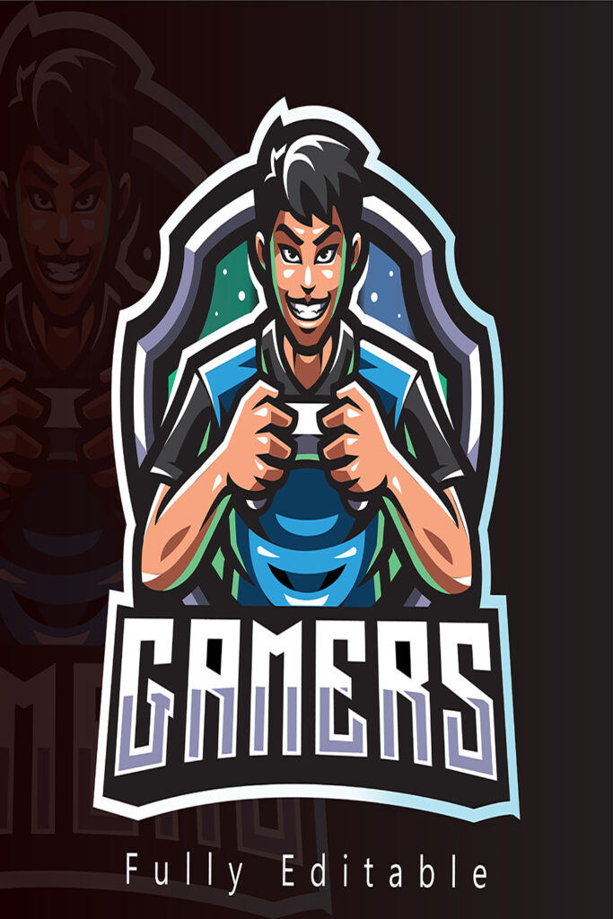Gaming Logo with Illustration Design - MasterBundles