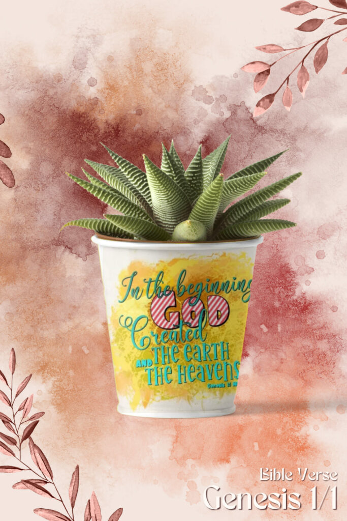 Genesis 1/1 Bible Verse SVG, DXF, EPS and PNG 4 Sublimation – MasterBundles