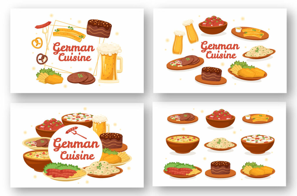10 German Food and Drinks Illustration - MasterBundles