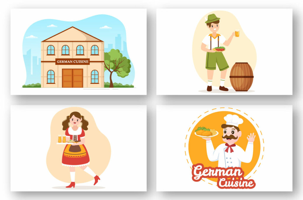 10 German Food and Drinks Illustration - MasterBundles