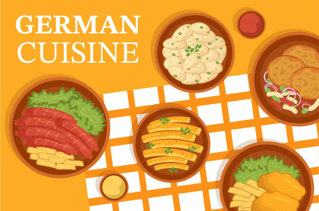 10 German Food and Drinks Illustration - MasterBundles
