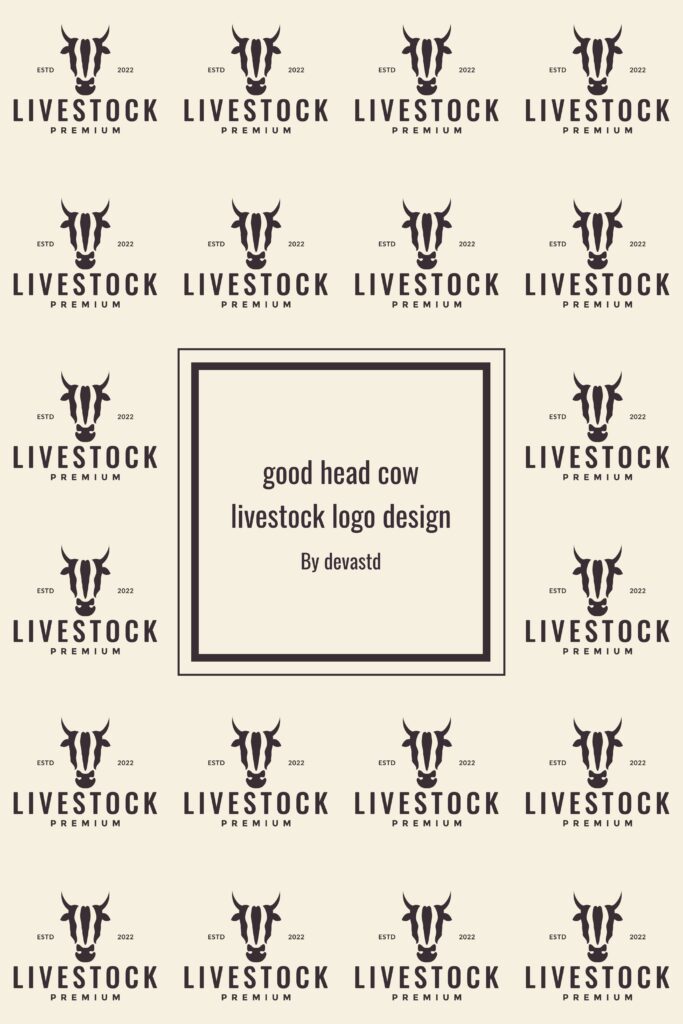 Good Head Cow Livestock Logo Design – MasterBundles