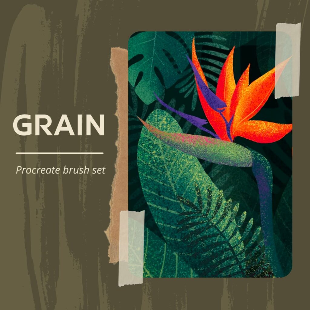 Grain, Texture Procreate Brush Set – MasterBundles