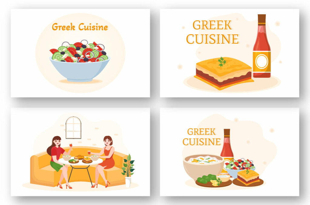 11 Greek Cuisine Restaurant Illustration - MasterBundles