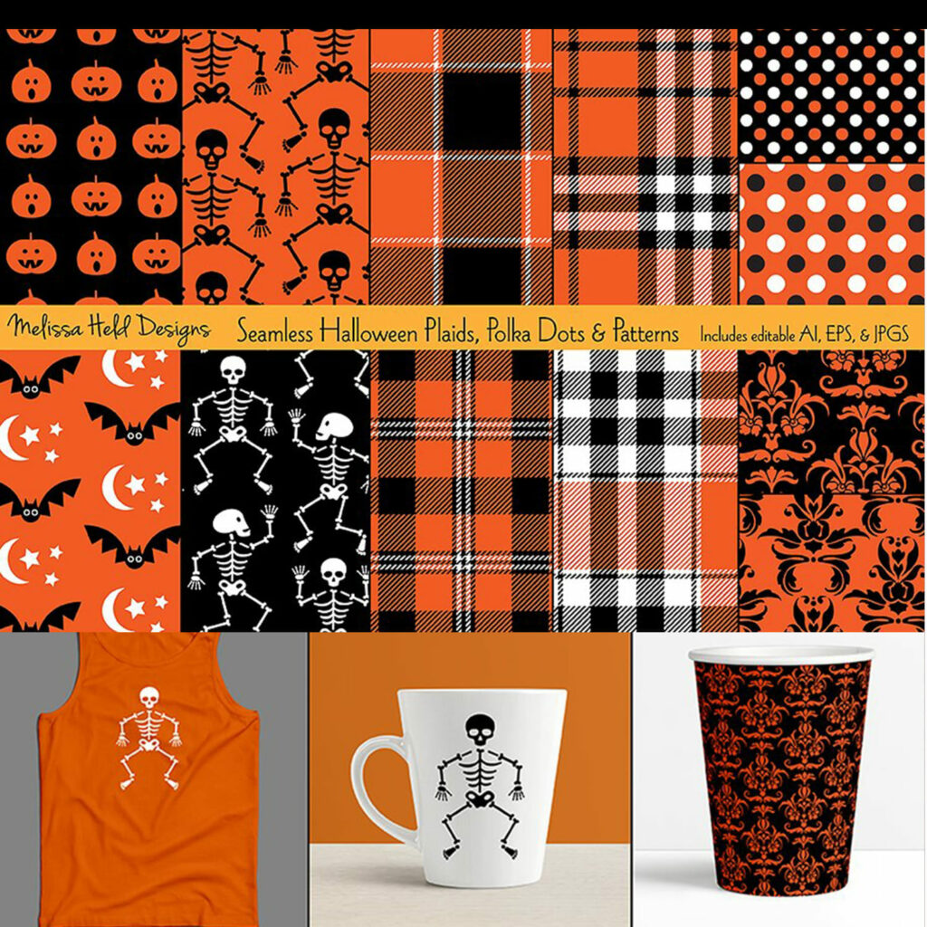 16 Halloween Digital Papers & Patterns | MasterBundles