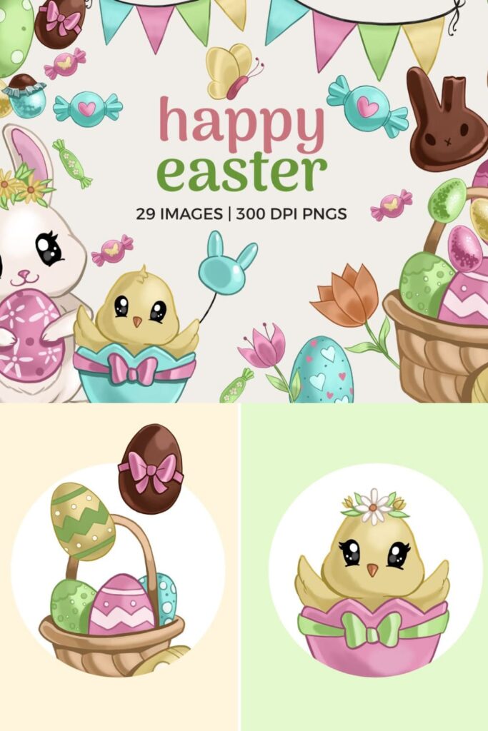 Happy Easter PNG Clipart – MasterBundles
