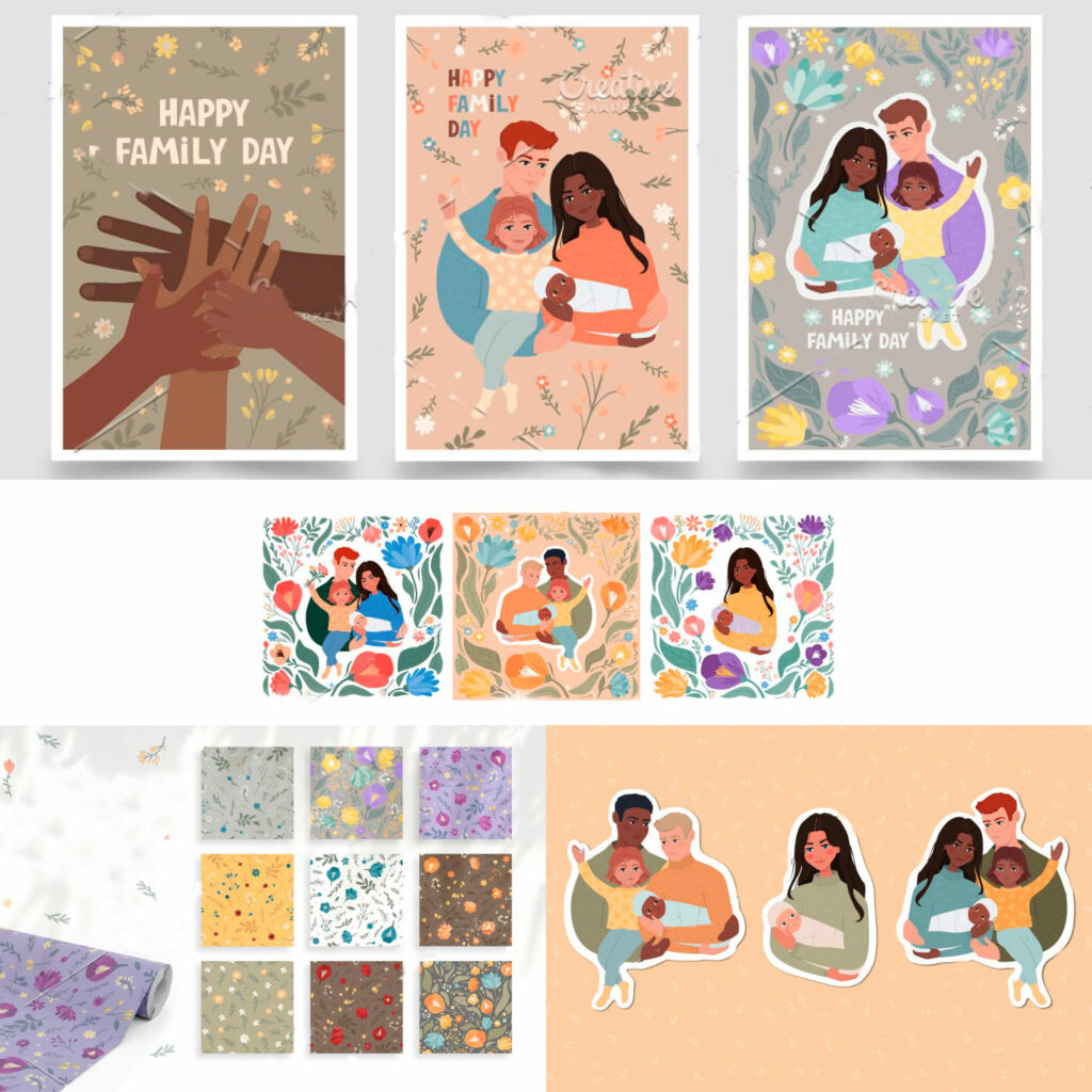 Happy Family Day Graphic Collection – MasterBundles