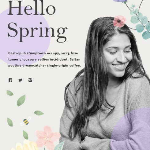 Hello Spring Vertical Presentation Template – MasterBundles