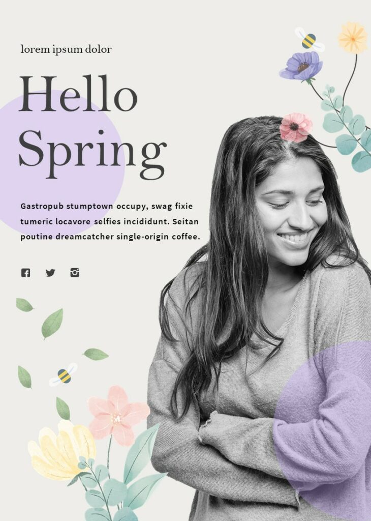 Hello Spring Vertical Presentation Template – MasterBundles