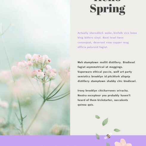 Hello Spring Vertical Presentation Template – MasterBundles