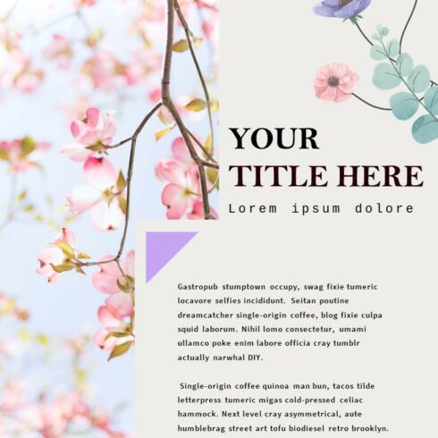 Hello Spring Vertical Presentation Template – MasterBundles