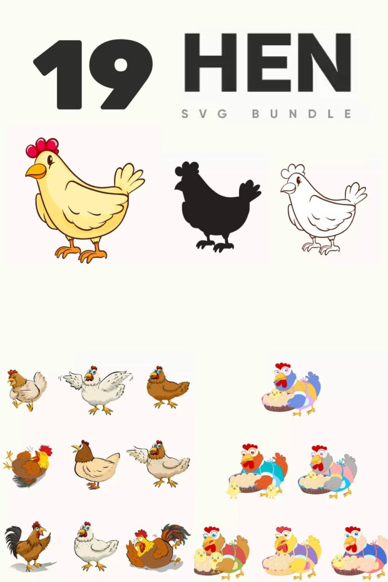 Hen SVG Designs Bundle – MasterBundles