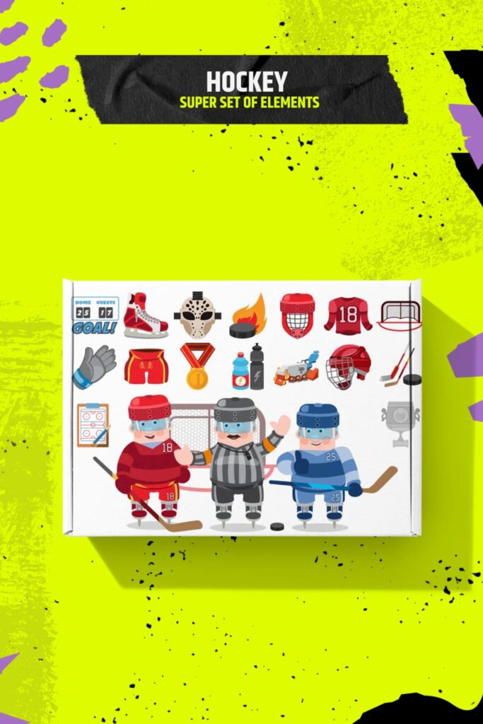 Hockey. Super Set Of Elements – MasterBundles