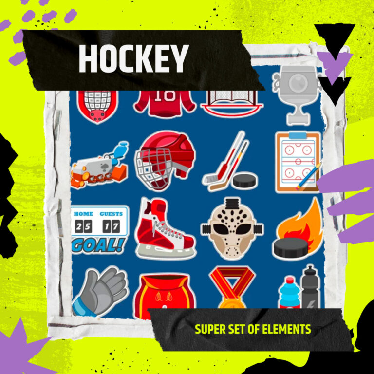 Hockey. Super Set Of Elements – MasterBundles