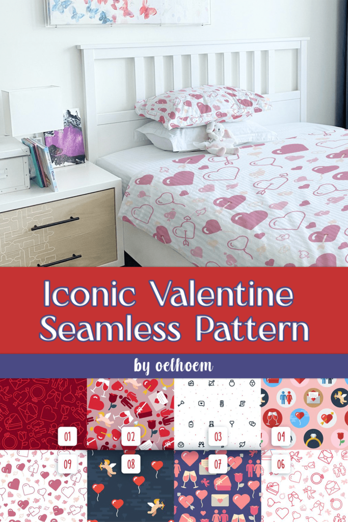 Iconic Valentine Seamless Pattern – MasterBundles