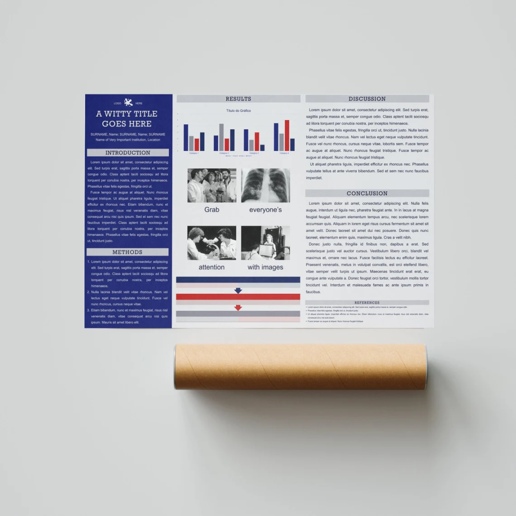 Science Poster Model In Powerpoint | "Blue Ribbon" Horizontal ...