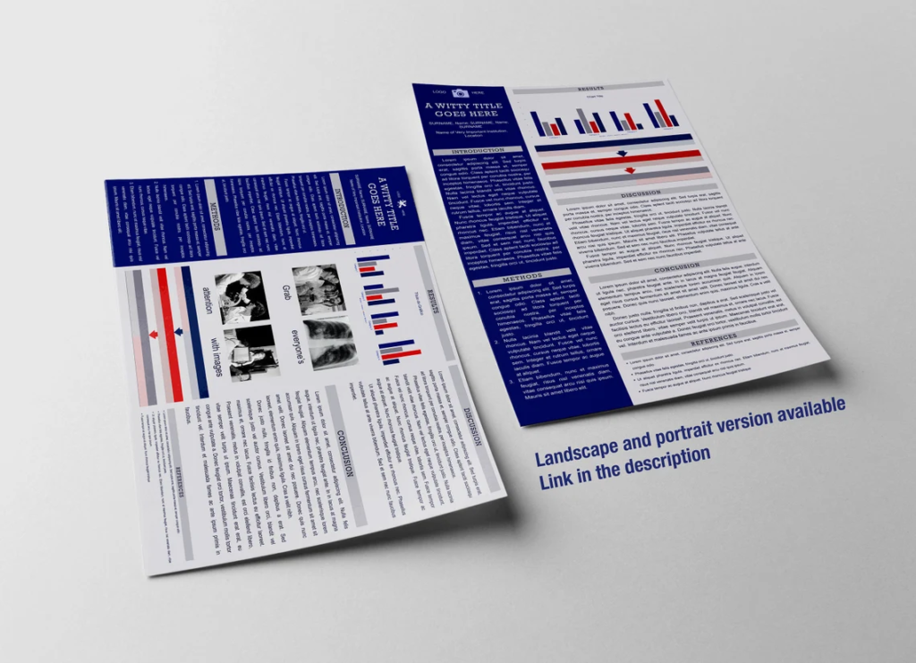 Science Poster Model In Powerpoint | "Blue Ribbon" Horizontal ...