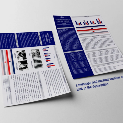 Science Poster Model In Powerpoint | "Blue Ribbon" Horizontal ...