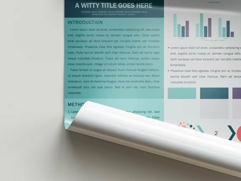Science Poster Model In Powerpoint | Sunset | Horizontal – MasterBundles