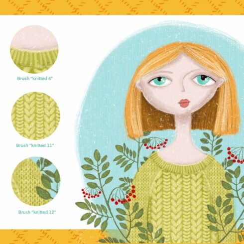 Knitted Patterns. Procreate Brushes | MasterBundles