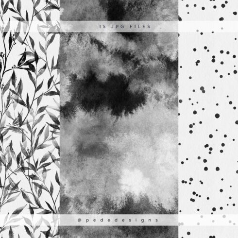 Black Watercolor Digital Papers – MasterBundles