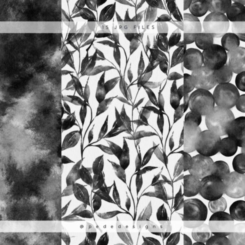 Black Watercolor Digital Papers – MasterBundles