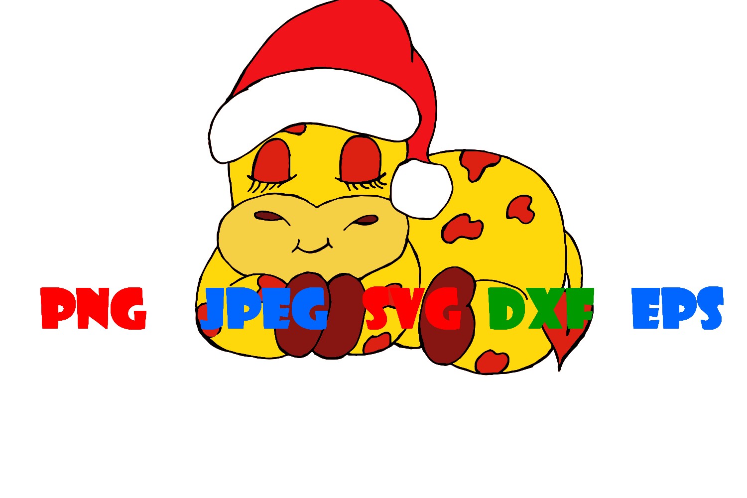 Christmas Sticker Giraffe Cute DXF - MasterBundles