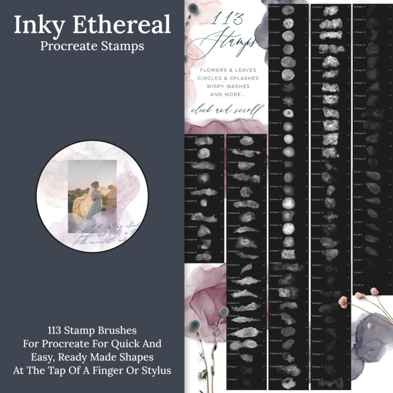 Inky Ethereal Procreate Stamps – MasterBundles