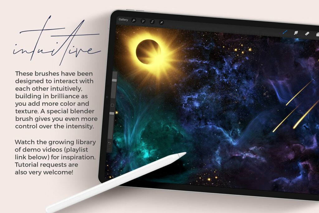 Galaxy Brushes for Procreate – MasterBundles