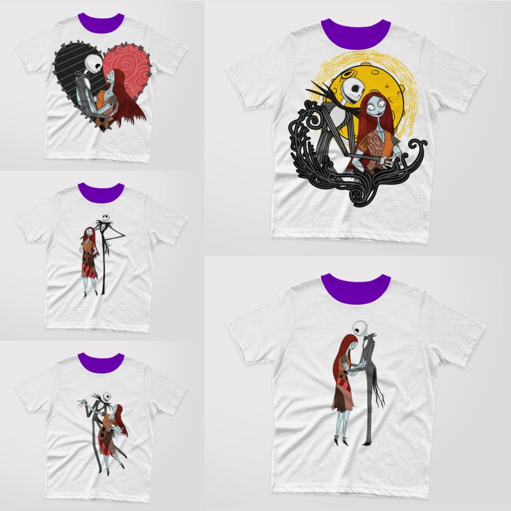 Jack Skellington And Sally SVG T-shirt Designs – MasterBundles