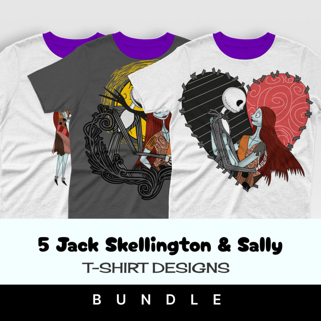 Jack Skellington And Sally SVG T-shirt Designs – MasterBundles