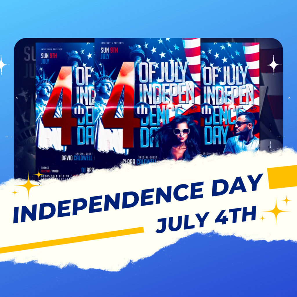 5 4th of July Digital Patterns, Independence Day Patterns, Fourth of ...