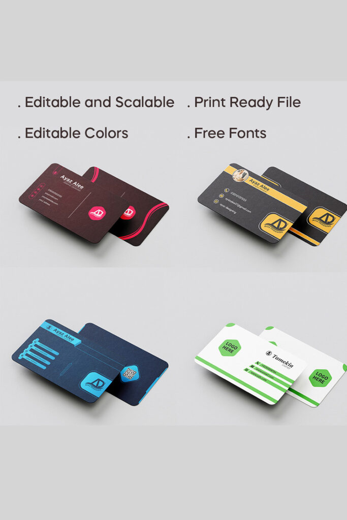 4 Modern Business Card Budle - MasterBundles