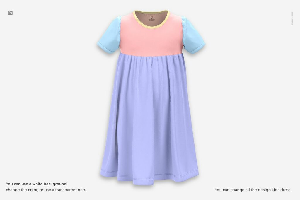 Kids Long Dress Mockup – MasterBundles