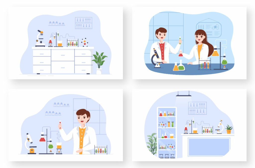 11 Laboratory Design Illustration - MasterBundles