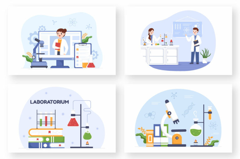 11 Laboratory Design Illustration - MasterBundles