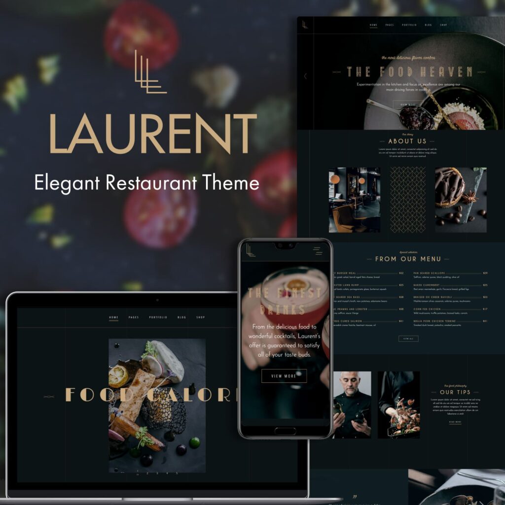 Laurent - Elegant Restaurant Theme – MasterBundles