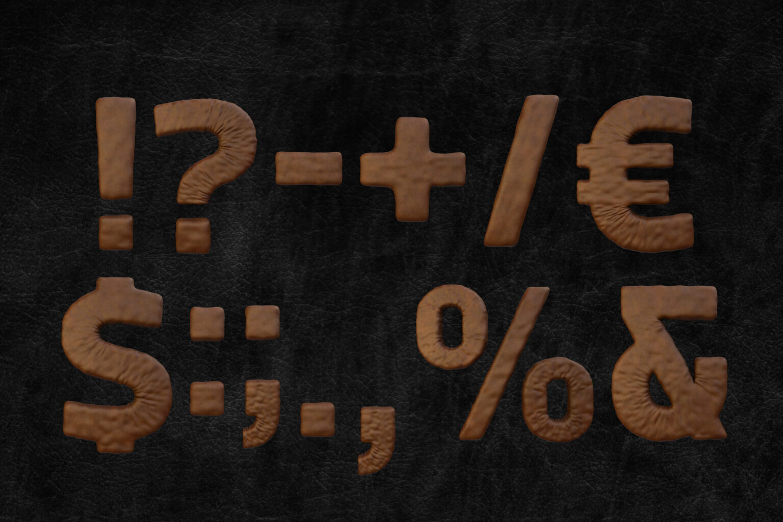 MS Leather Color Font & PNG - MasterBundles