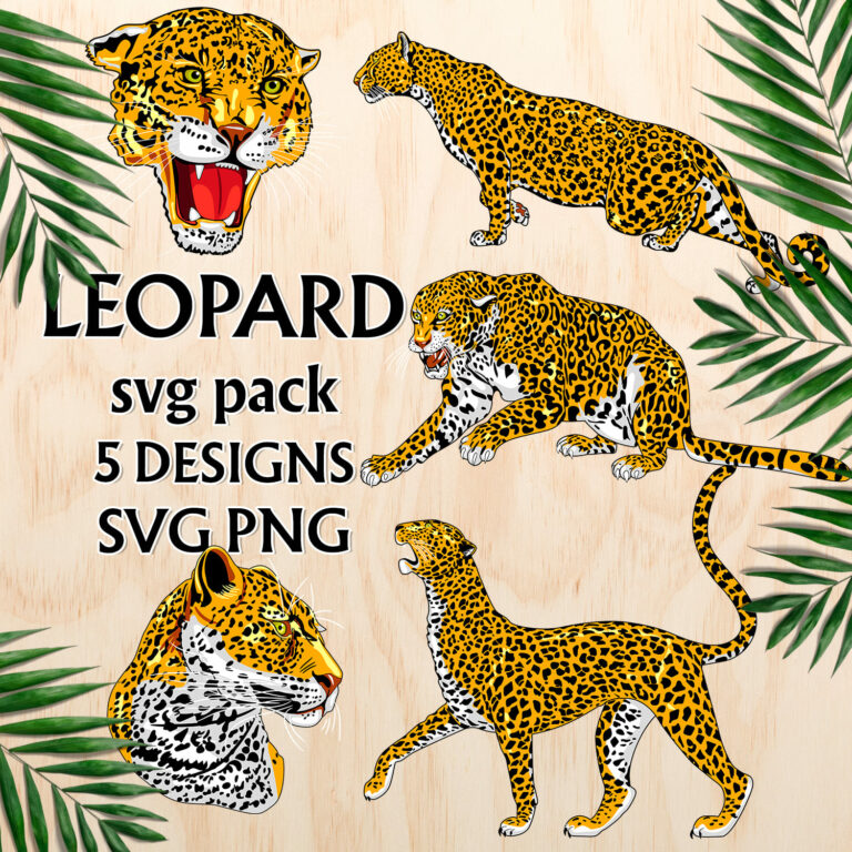 Leopard head Vector Illustration, leopard face, , SVG - MasterBundles