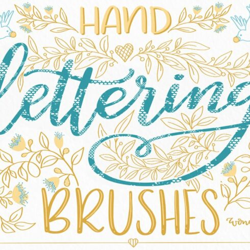 Lace Lettering Brushes for Procreate | MasterBundles