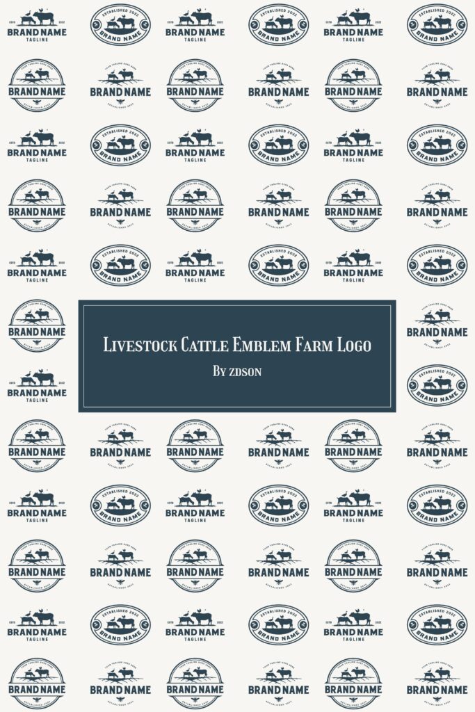 Livestock Cattle Emblem Farm Logo – MasterBundles