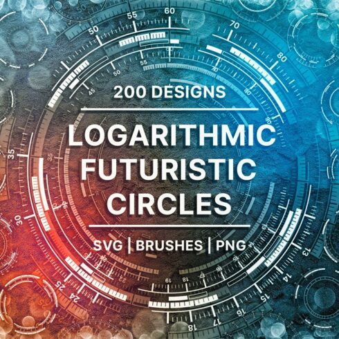 200 Logarithmic Futuristic Circles | MasterBundles