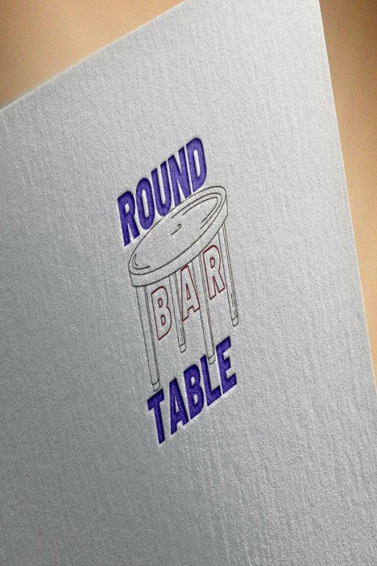 Round Table Bar Logo Design - MasterBundles