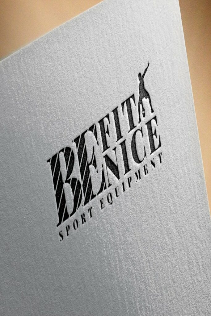 BE FIT BE NICE sport equipment Logo design - MasterBundles