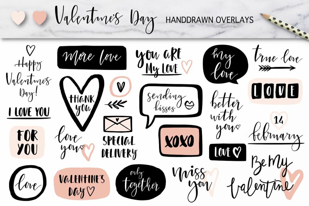 Valentine's Day Overlays & Clipart – MasterBundles