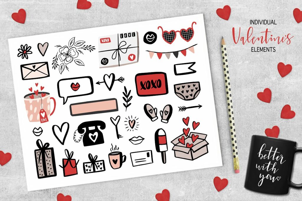 Valentine's Day Overlays & Clipart – MasterBundles