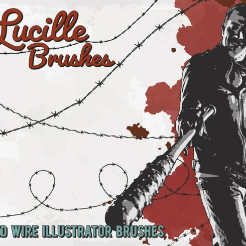 Lucille - Barbed Wire AI Brushes | MasterBundles