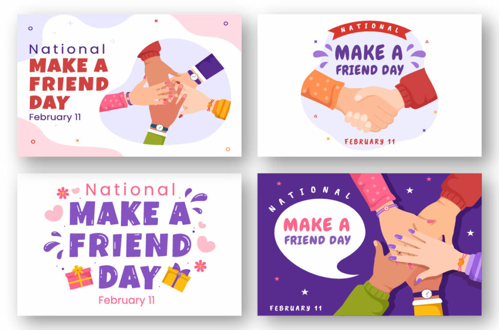17 National Make a Friend Day Illustration - MasterBundles